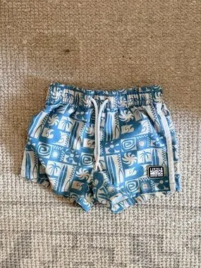 little surfer dude | Swim | Little Surfer Dude Vintage Blue Swell Swim ...